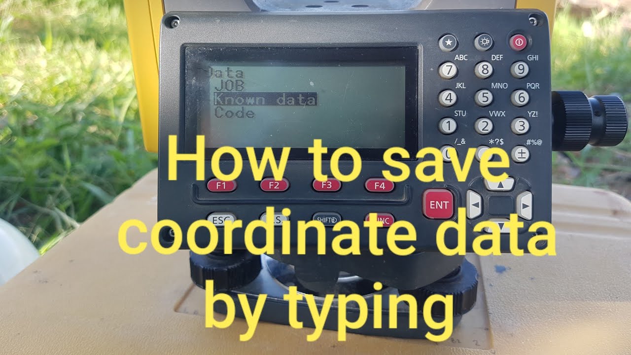How to save coordinate data in total station topcon GM-50 series by ...