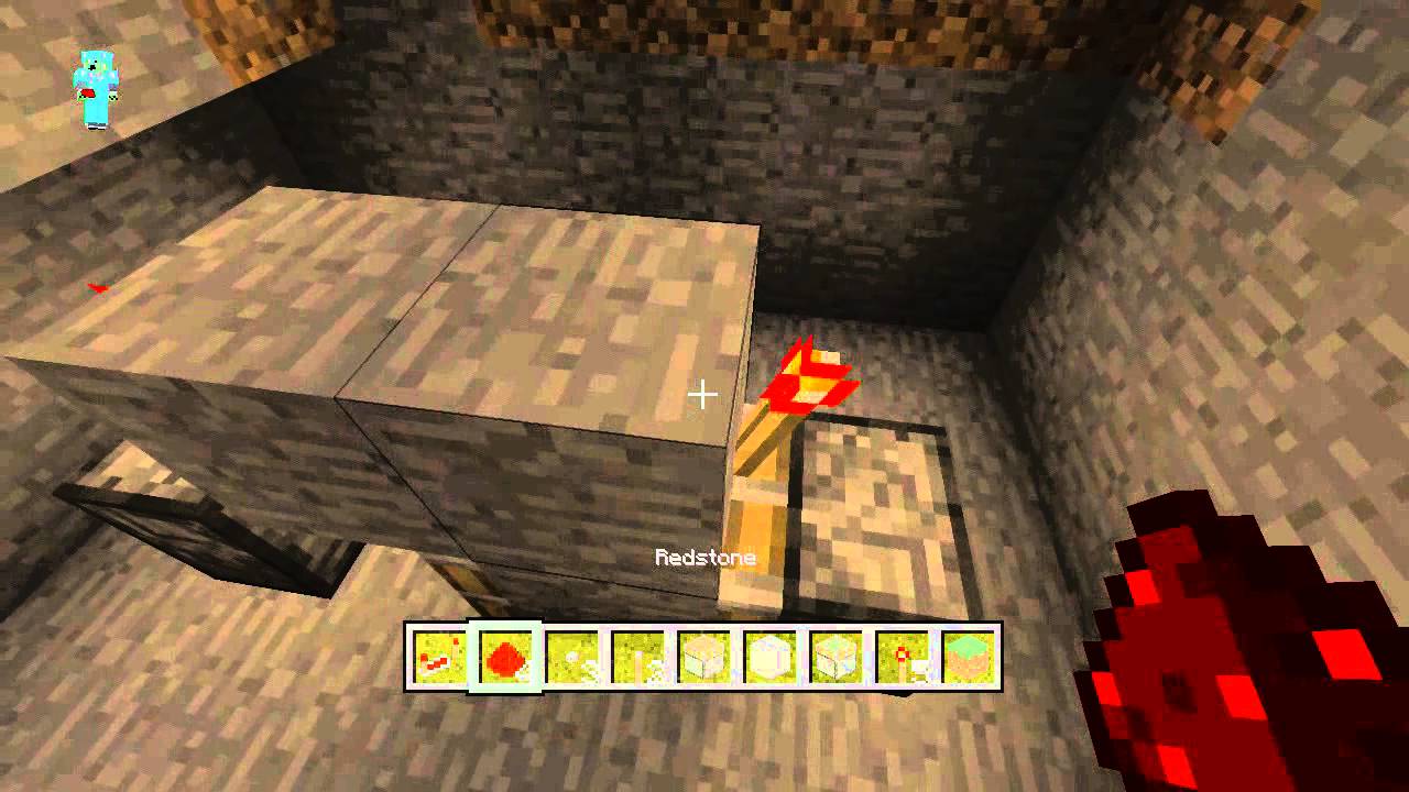 Minecraft Sliding Floor Door Tutorial - YouTube