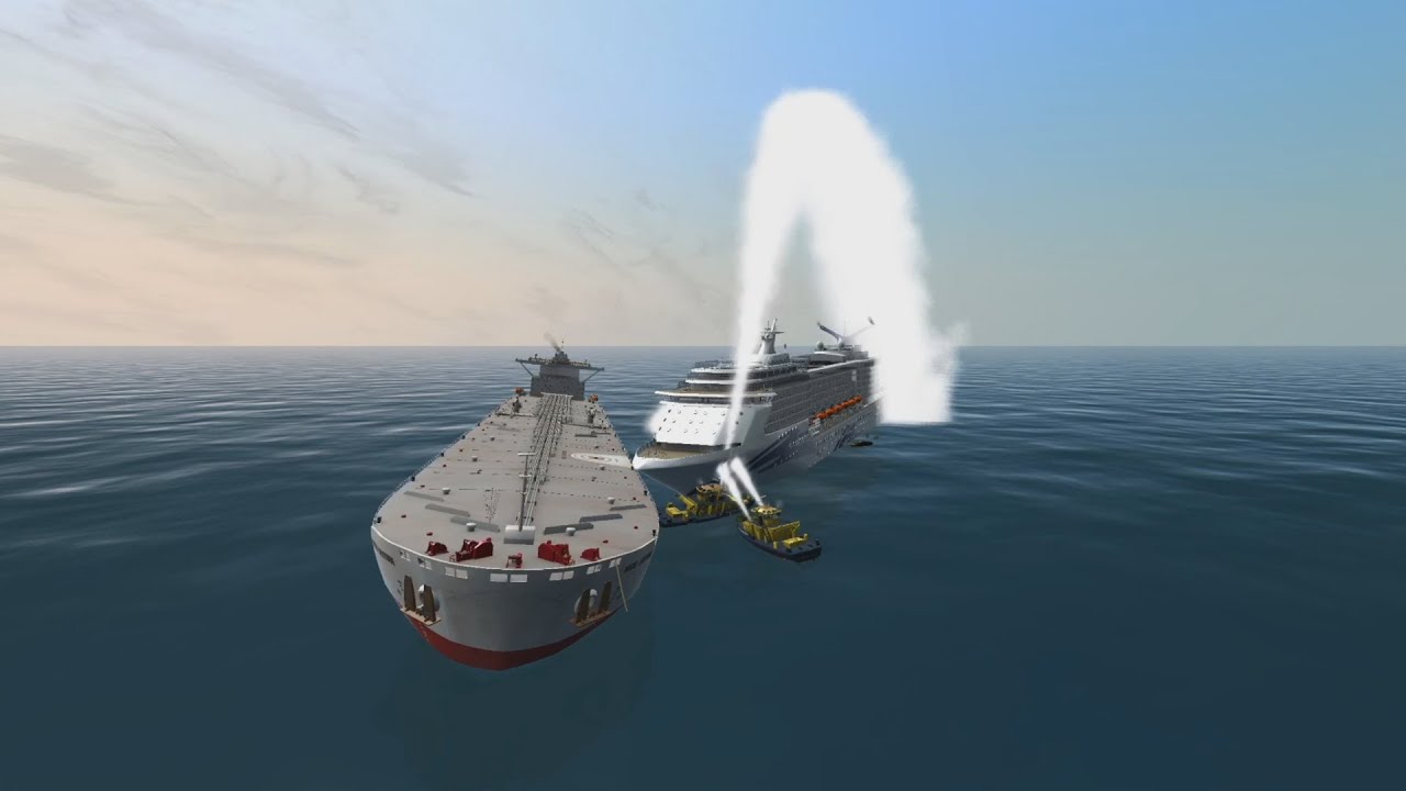 Cruise Ship collides with Oil Tanker | Ship Simulator Extremes - YouTube