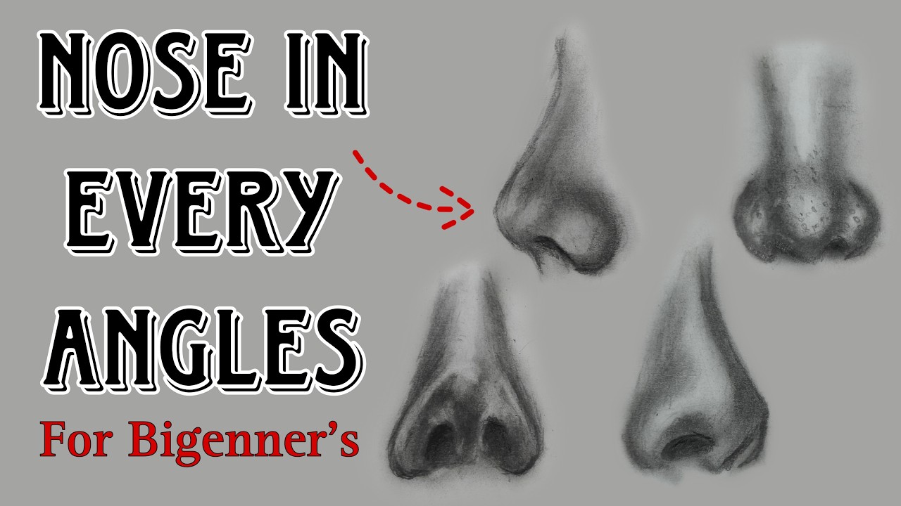 Drawing Noses from Different Angles – Step-by-Step Tutorial - YouTube