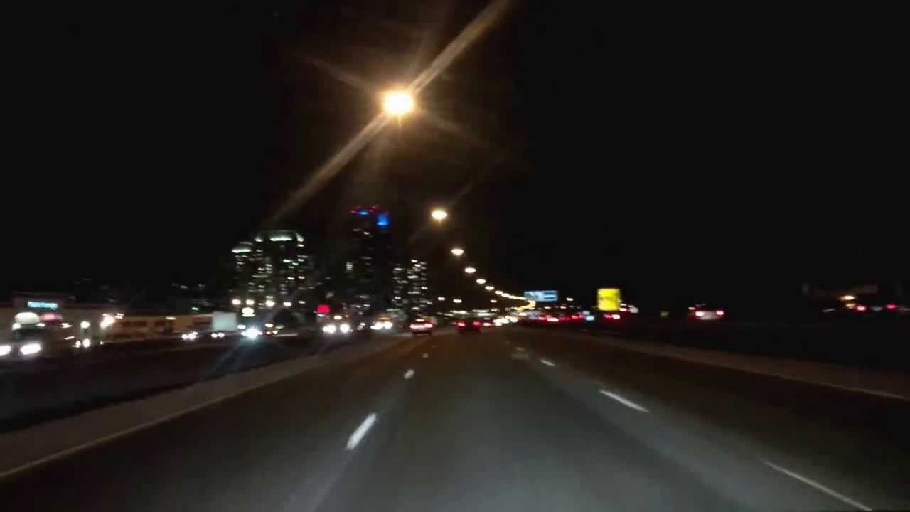 Toronto Highway 401 at night - YouTube