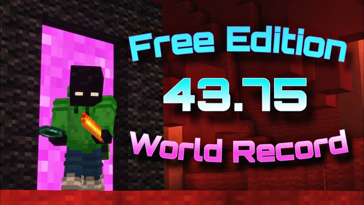 MINECRAFT FREE EDITION SPEEDRUN WR (0:43) - YouTube
