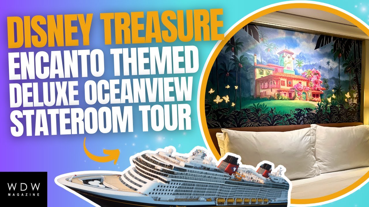 Disney Treasure - Encanto Themed Deluxe Oceanview Stateroom - YouTube