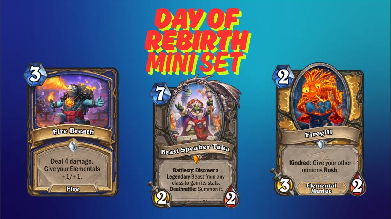 INSANE NEW CARDS FROM THE NEW REBIRTH MINI-SET | WILD HEARTHSTONE - YouTube