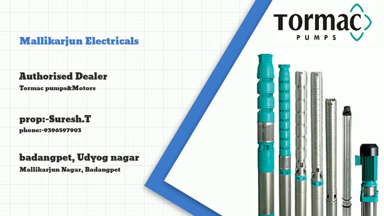 Tormac submersible pumps & motors - YouTube