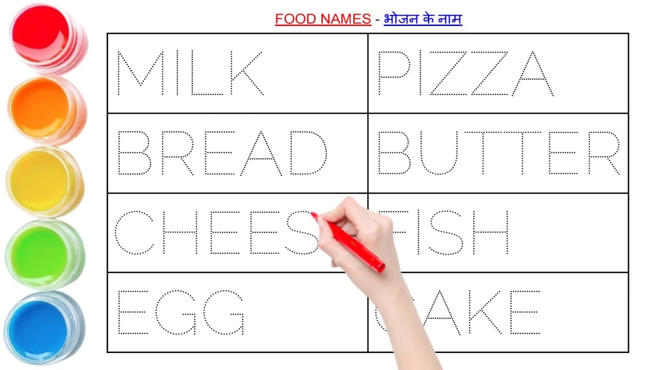 Food Name | Food Name In English And Hindi |भोजन के नाम | Foods Name ...