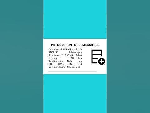 What is RDBMS? | INTRODUCTION TO RDBMS | Simplyupgrade | SQL for Data Science Tutorial | #sql #1 ...