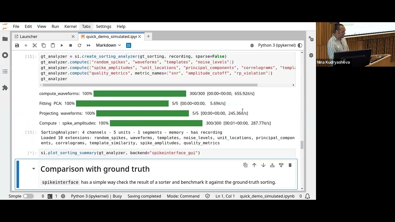Samuel Garcia Cnrs Spike Sorting And Spikeinterface Demo Youtube