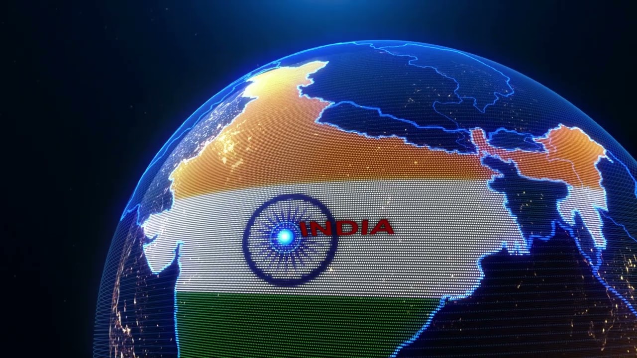 India on Globe Copyright Free 4K Video - YouTube
