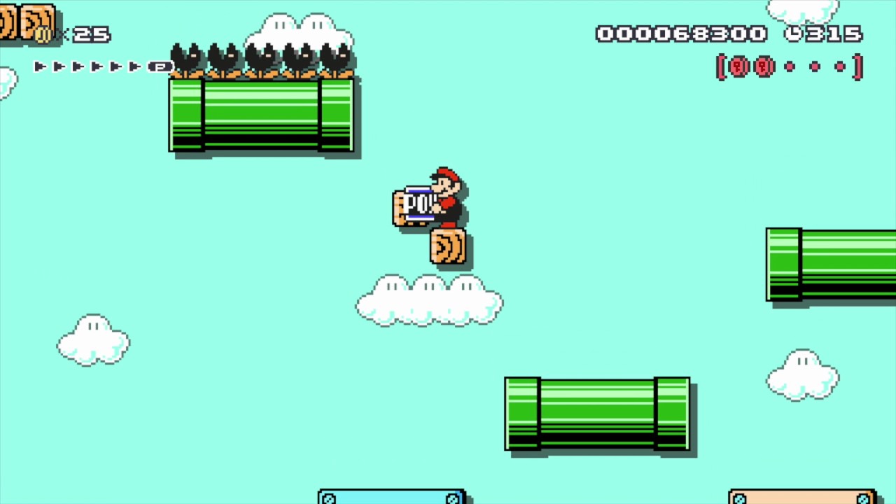 Super Mario Maker Levels: "Key Coins, POW Blocks & Munchers" - YouTube