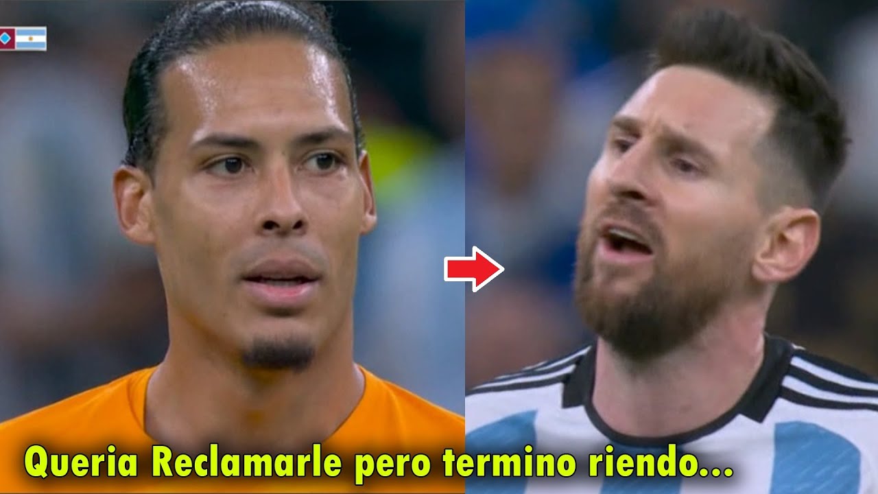 la REACCION de VIRGIL VAN Dijk cuando VIO A MESSI | ARGENTINA VS PAISES ...