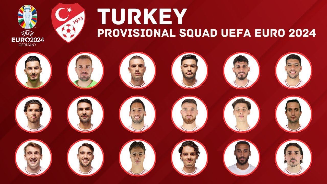 TURKEY 35 Men Provisional Squad For UEFA EURO 2024 | Turkey Squad ...