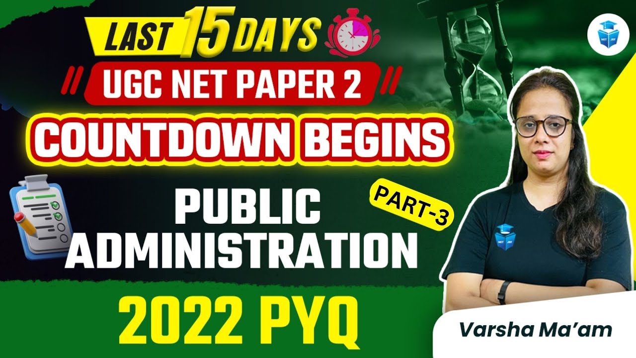 UGC NET Public Administration PYQs | Previous Year Questions (2022 ...