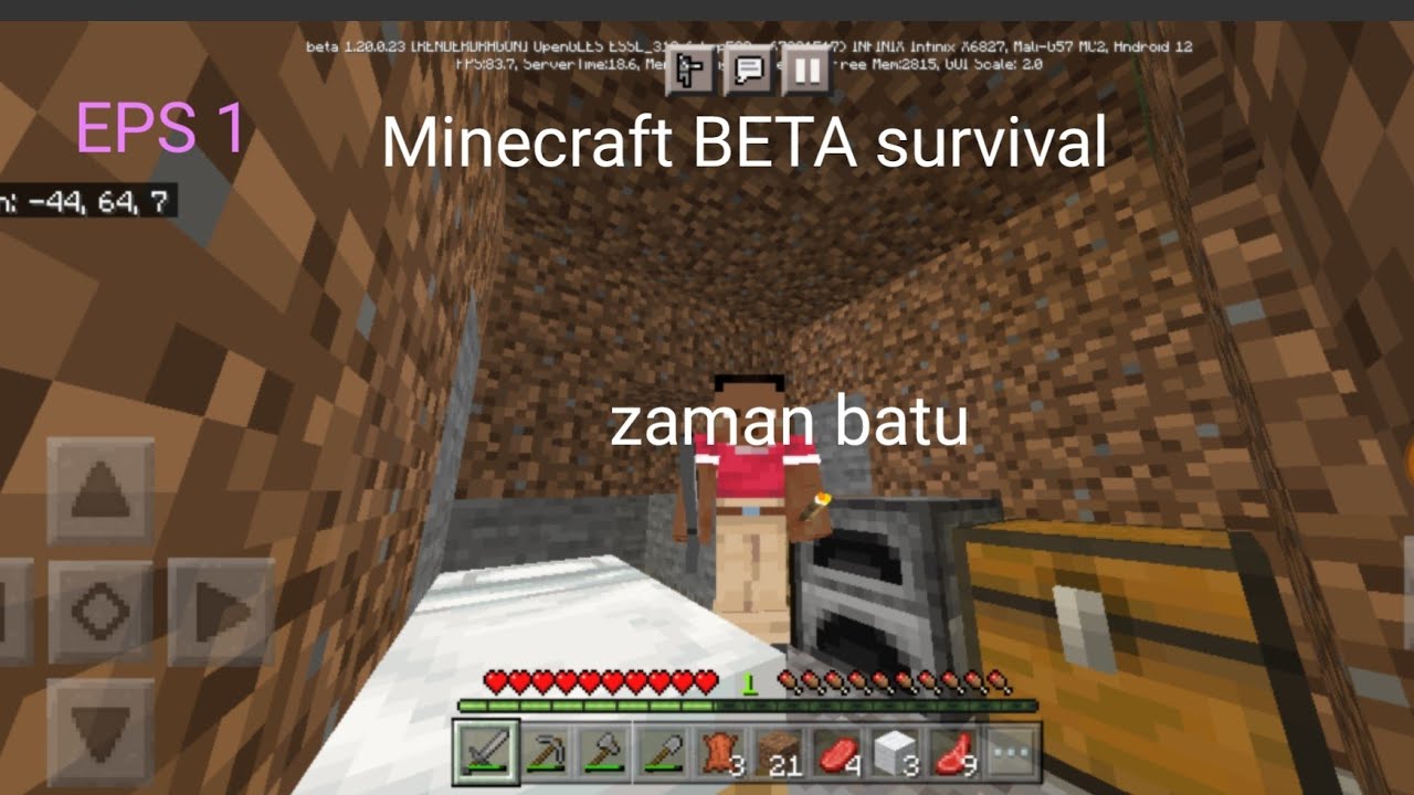 Minecraft BETA survival EPS 1. zaman batu - YouTube