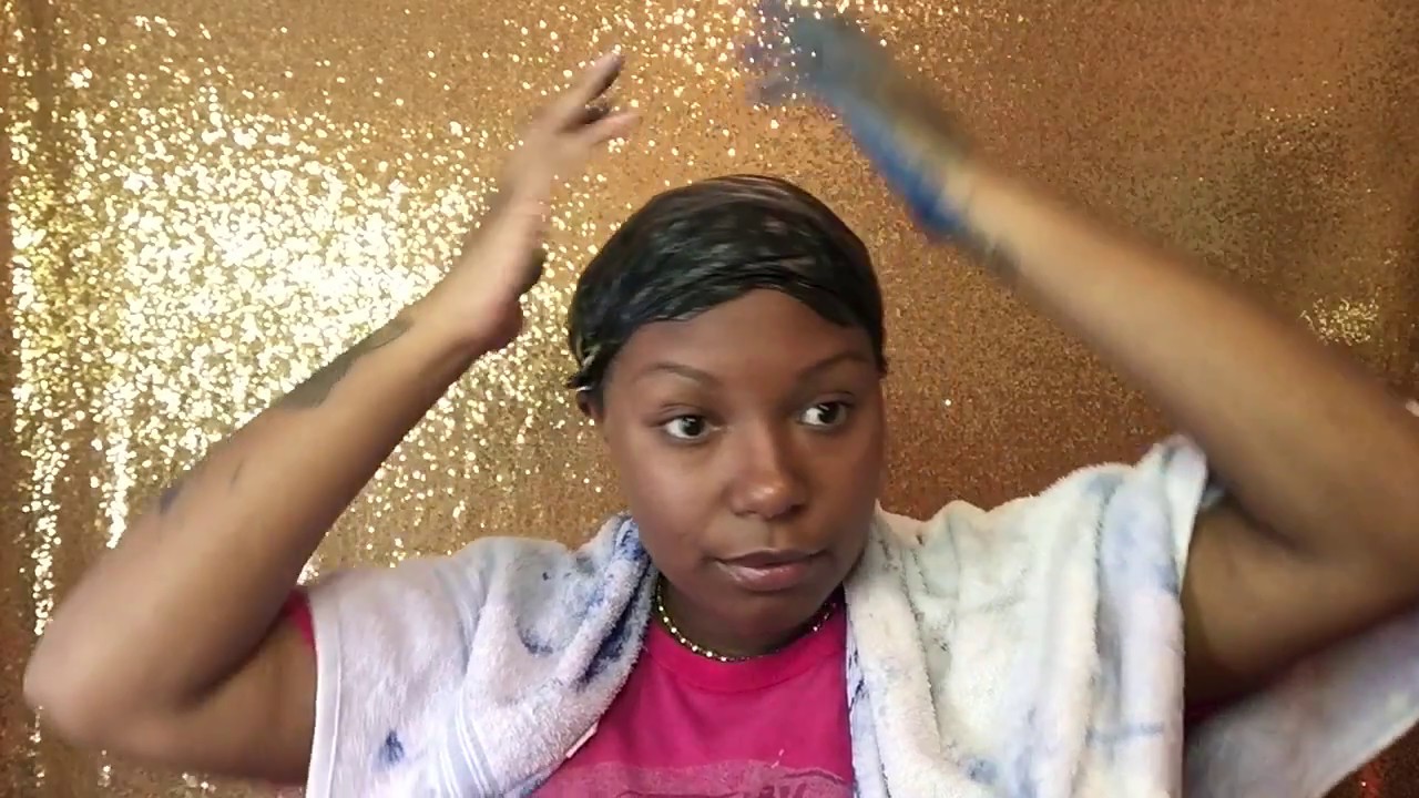 Blueberry Hair | Bleaching + Coloring Natural Hair Blue - YouTube