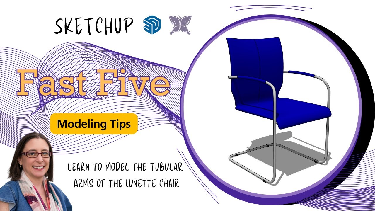 Sketchup Fast Five Tutorial - Model tubular chair arms w/ Fredo Spline ...