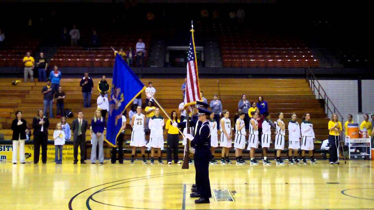NDSU Air Force ROTC Color Guard - YouTube