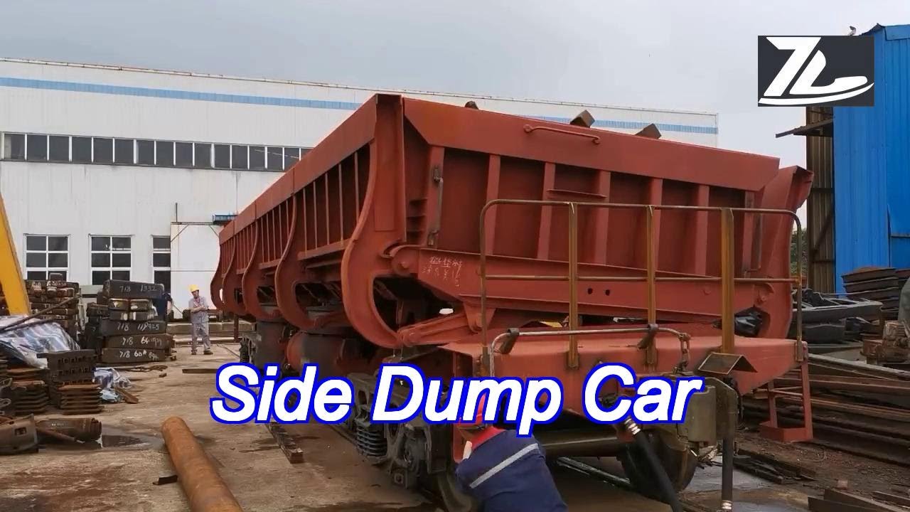 50Km/H Railway Side Dump Car 27M3 Capacity Pneumatic Discharging ...