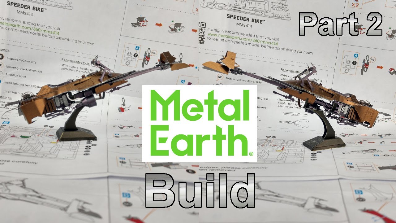 Metal Earth Build - Speeder Bike Part 2 - YouTube