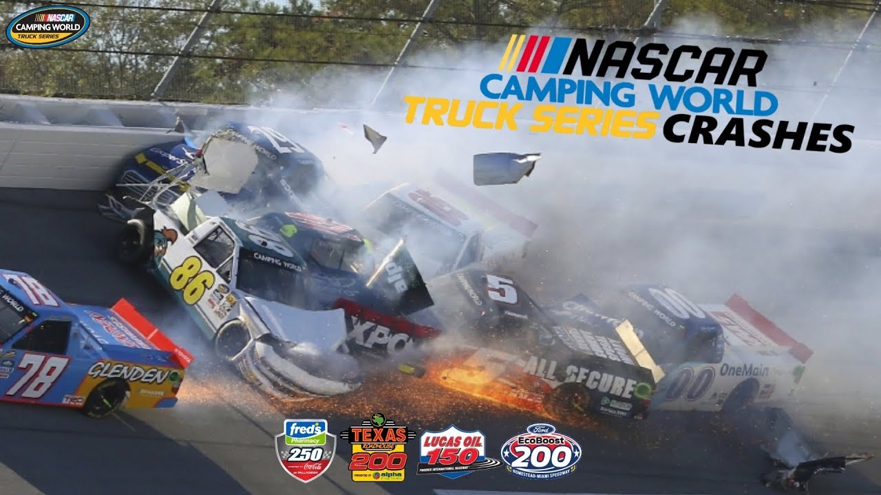 2016 NASCAR Truck Series Crashes (Talladega-Homestead Miami) - YouTube