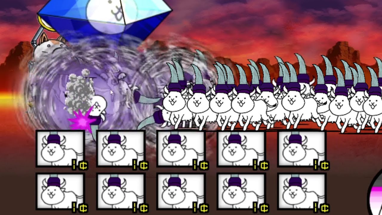 the battle cat spam spike cow cat - YouTube