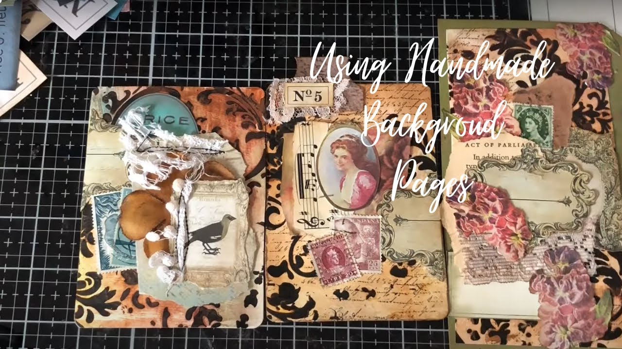 Using STUNNING Handmade Background Papers - YouTube
