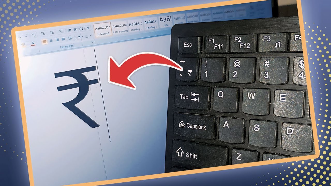 How to typing the indian Rupee Symbol on keyboard #rupee #rupeessymbol ...