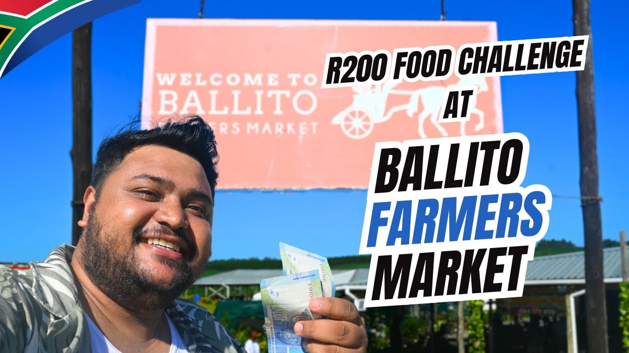 R200 ($10) Food Challenge at Ballito farmers market - YouTube