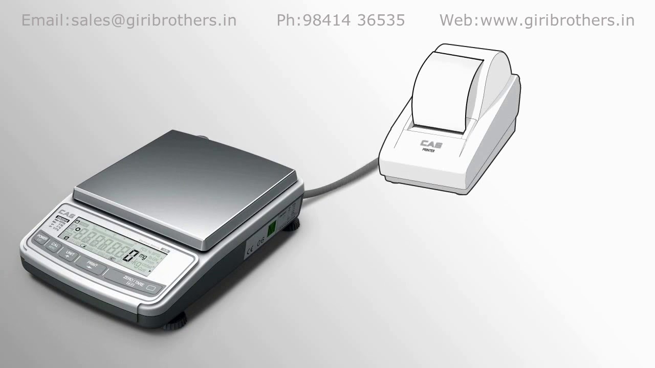 CAS XB micro weighing scale - YouTube