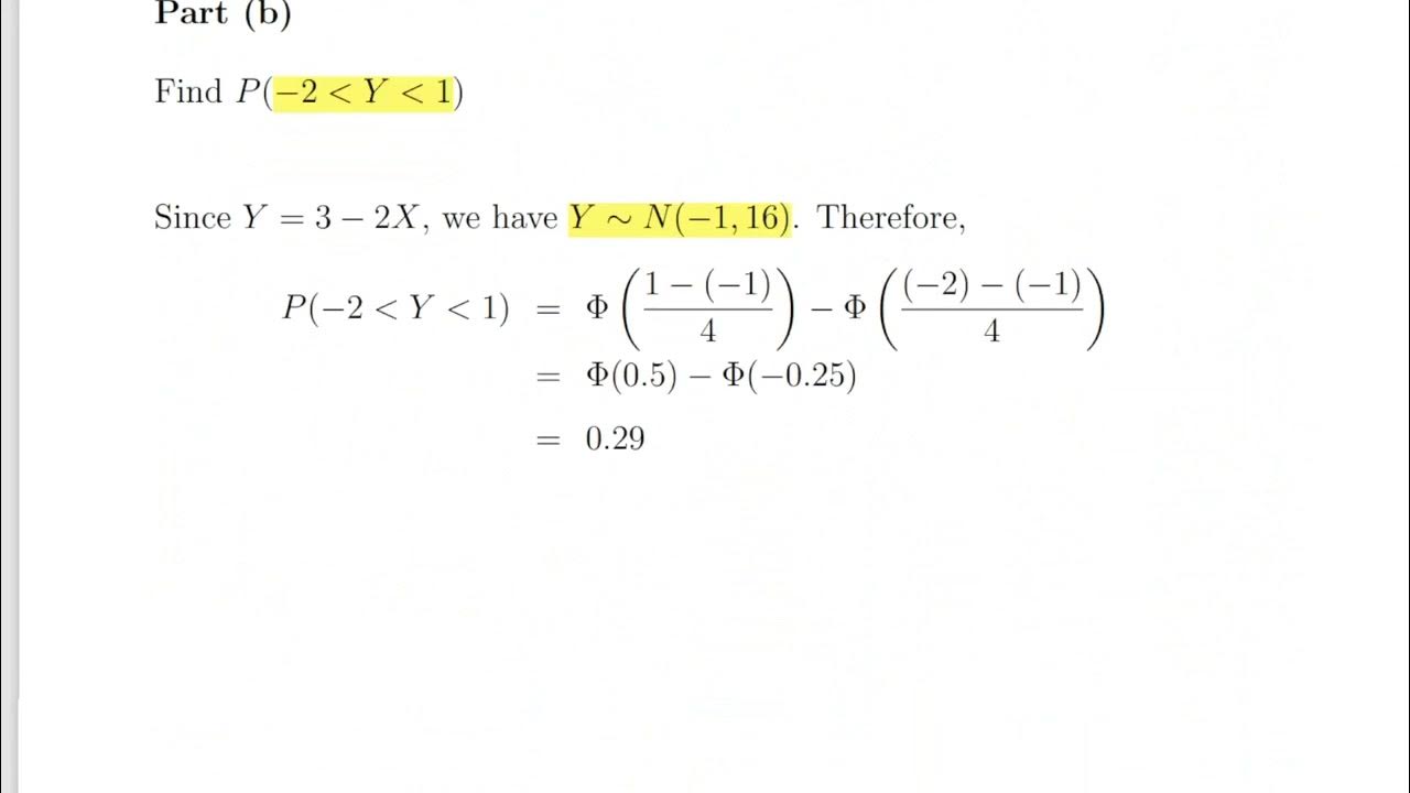 Linear Transformations Of Normal Random Variables - YouTube