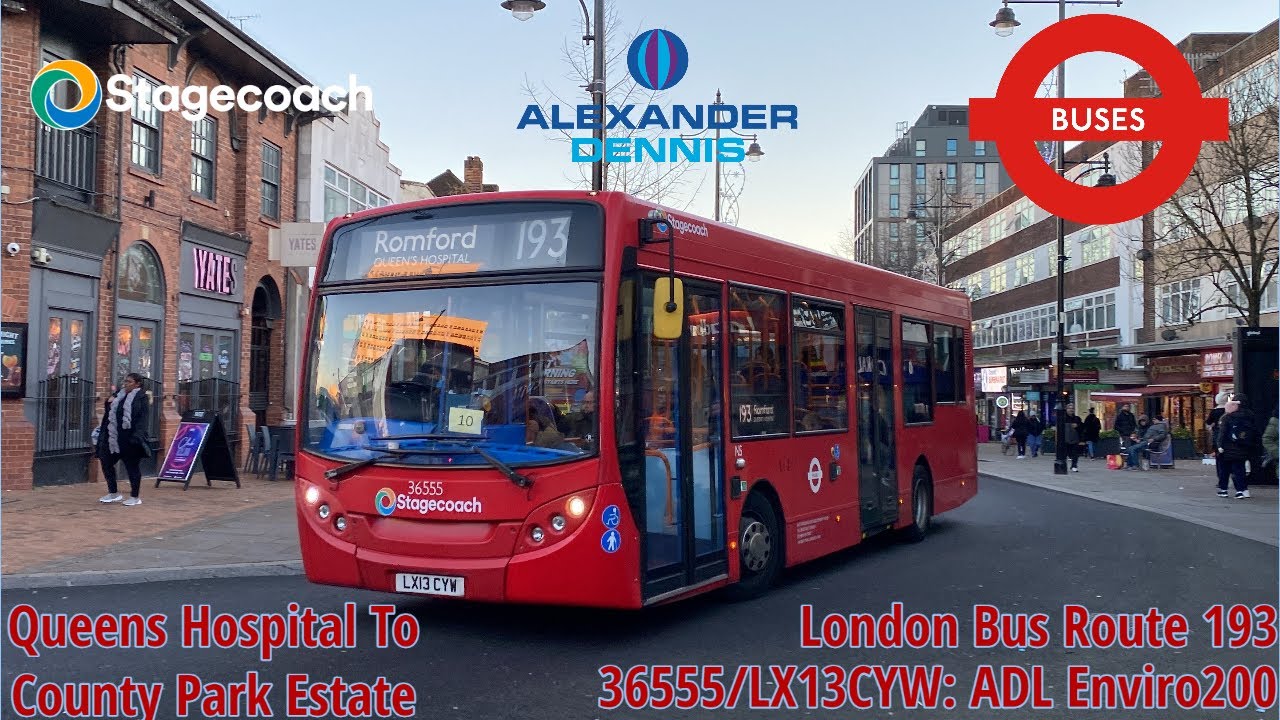 FRV | Stagecoach London Route 193 | 36555/LX13CYW | Enviro 200. - YouTube
