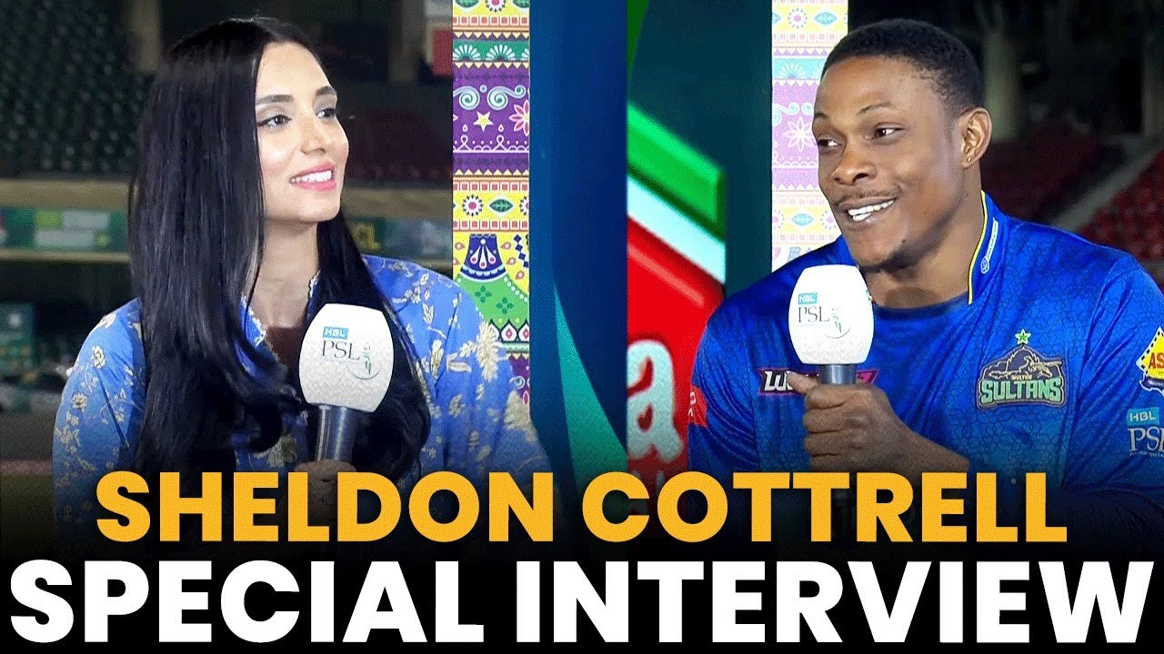 Sheldon Cottrell Special Interview | Lahore vs Multan | Match 31 | HBL PSL 8 | MI2A - YouTube