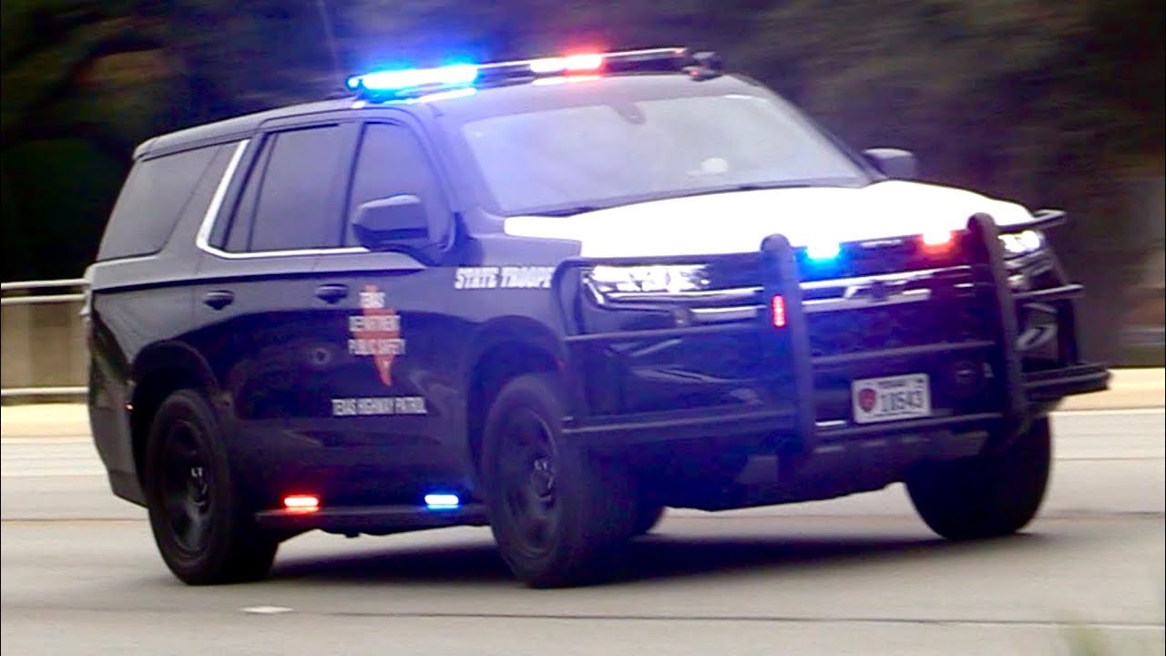 Texas State Trooper Tahoe Responding Code 3 - YouTube
