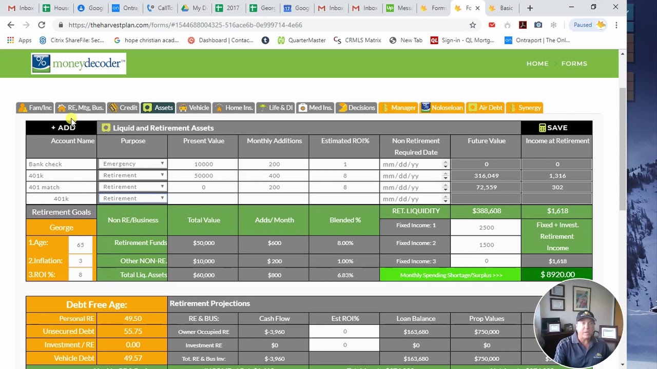 Assets and Investments Basic Tooltorial for The Harvest Plan's Money ...