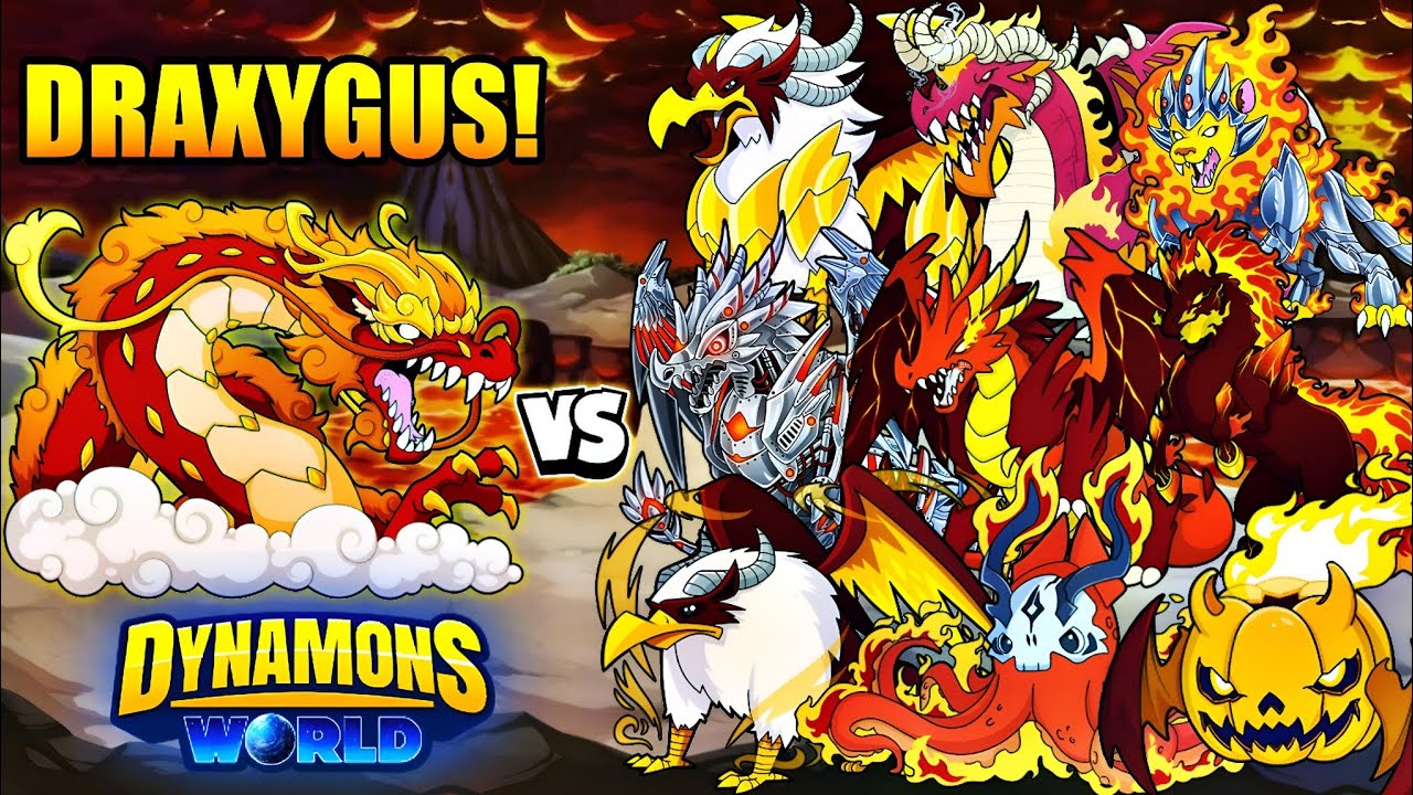Draxygus vs All Fire Type Legendary Dynamon😱|| In #Dynamonsworld - YouTube