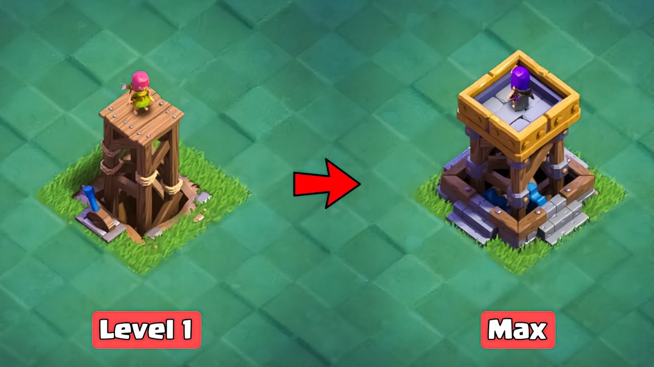 All Builder Base Defense Level 1 to Max - Clash of Clans - YouTube