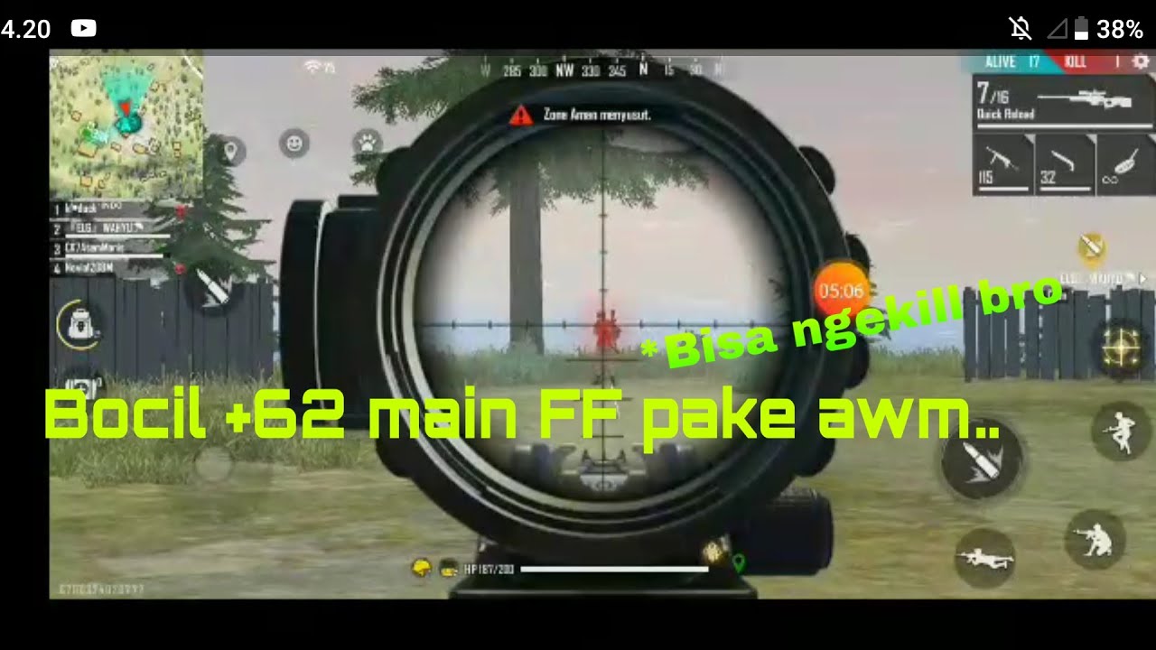 Bocil +62 main FF pake AWM?? - YouTube