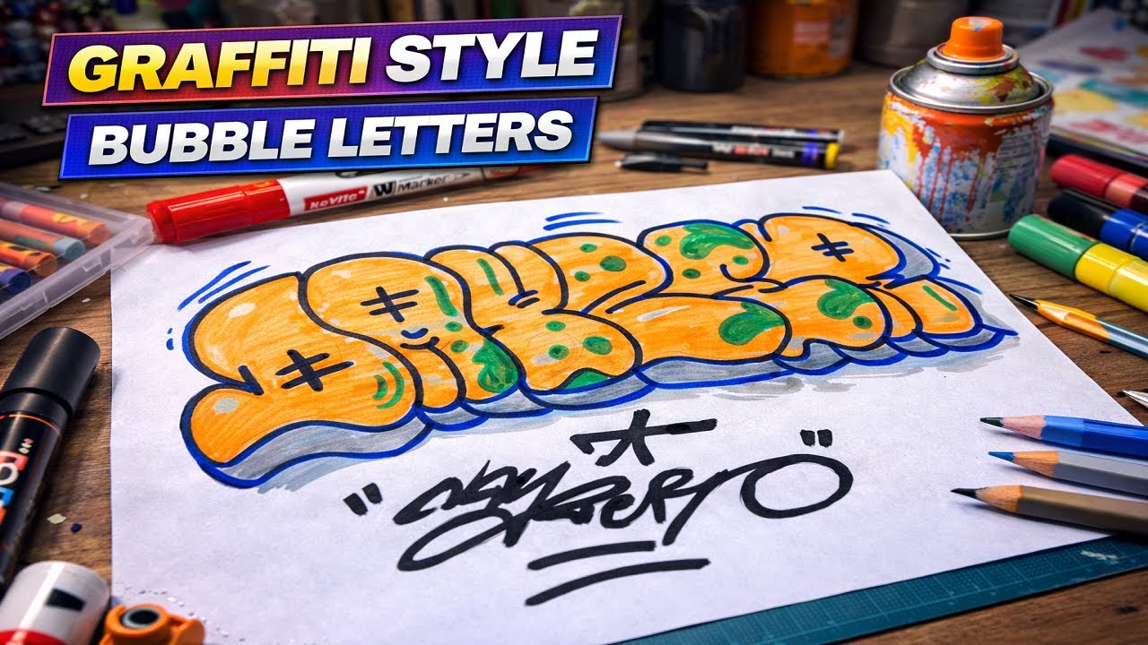 Easy Graffiti Bubble Letters – Learn to Draw Step by Step "DAYZER ...