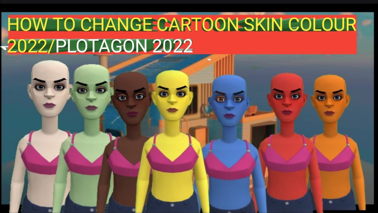 HOW TO CHANGE CARTOON SKIN COLOUR /PLOTAGON 2022💯 - YouTube