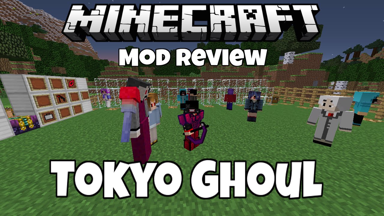 Minecraft Anime Tokyo Ghoul Mod Review (kaneki Ghoul, touka, The Owl ...