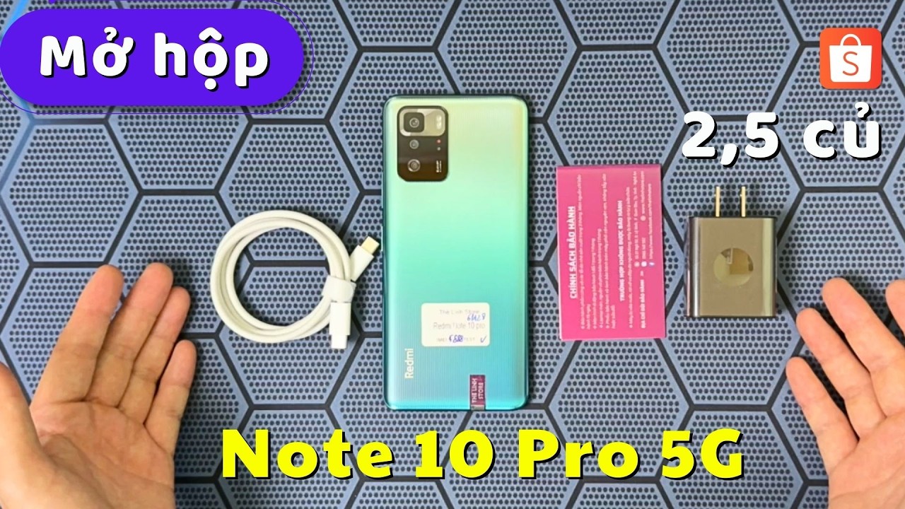 Mở hộp Redmi Note 10 Pro 5G - Giá 2,5 củ Ngoại hình Mới nhưng lỗi Pin ...