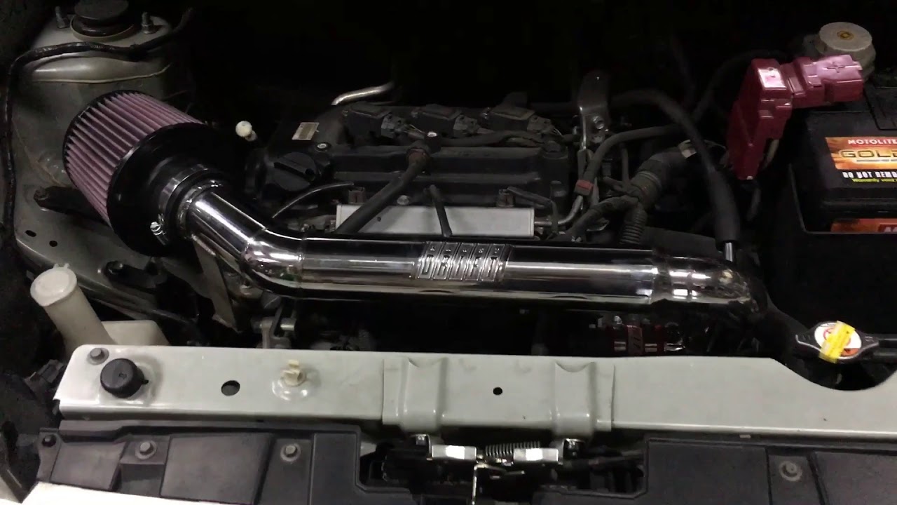 Mitsubishi Mirage catback exhaust system with air intake system - YouTube