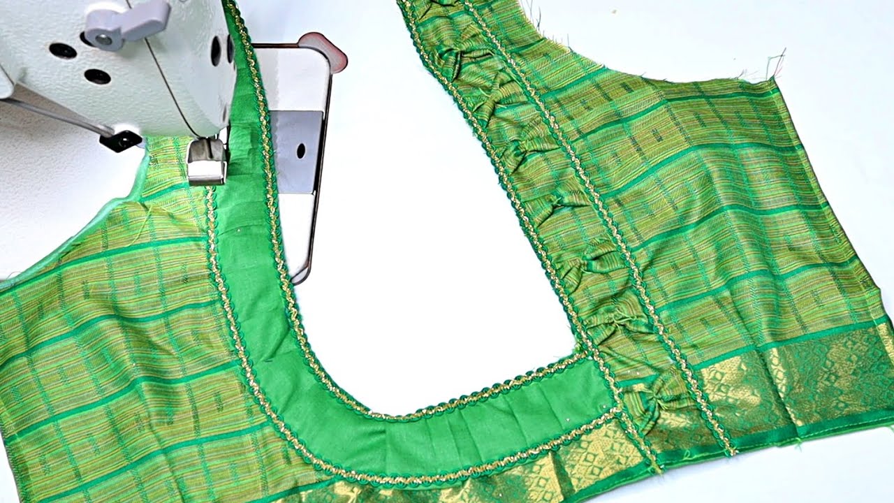 simple blouse design for wedding guest | easy blouse cutting ...