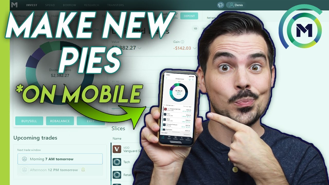Create New Pie on Mobile for M1 Finance - YouTube