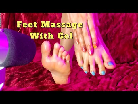 ASMR | Feet massage with gel lotion - YouTube