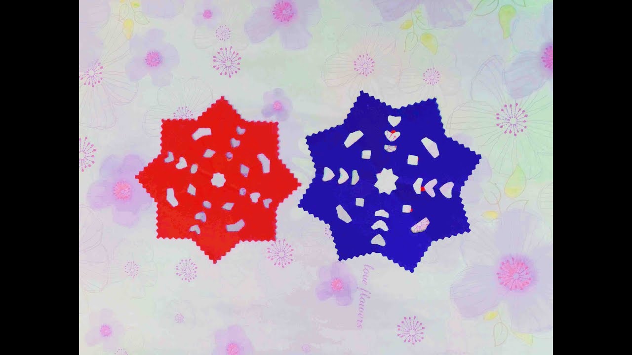 How to make 8 pointed paper snowflakes.... DIY Craft Ideas || Art Of ...