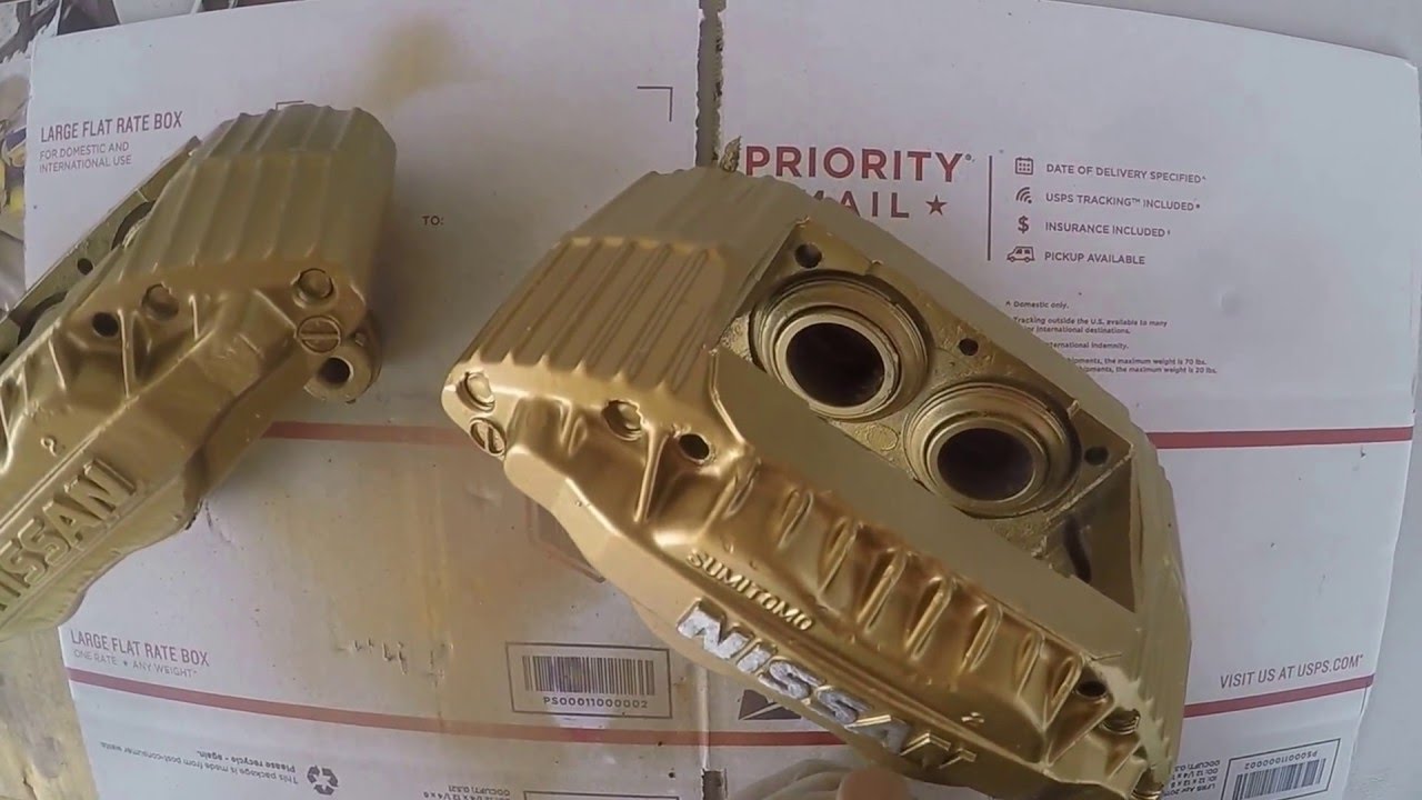 Project Build 240sx Repainting 300zx Calipers Gold Caliper ???!!! Yes ...