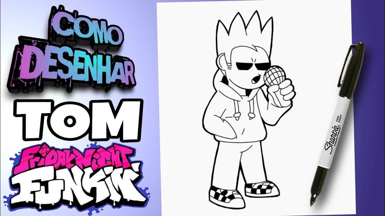 COMO DESENHAR TOM DO FRIDAY NIGHT FUNKIN | PASSO A PASSO | how to draw ...