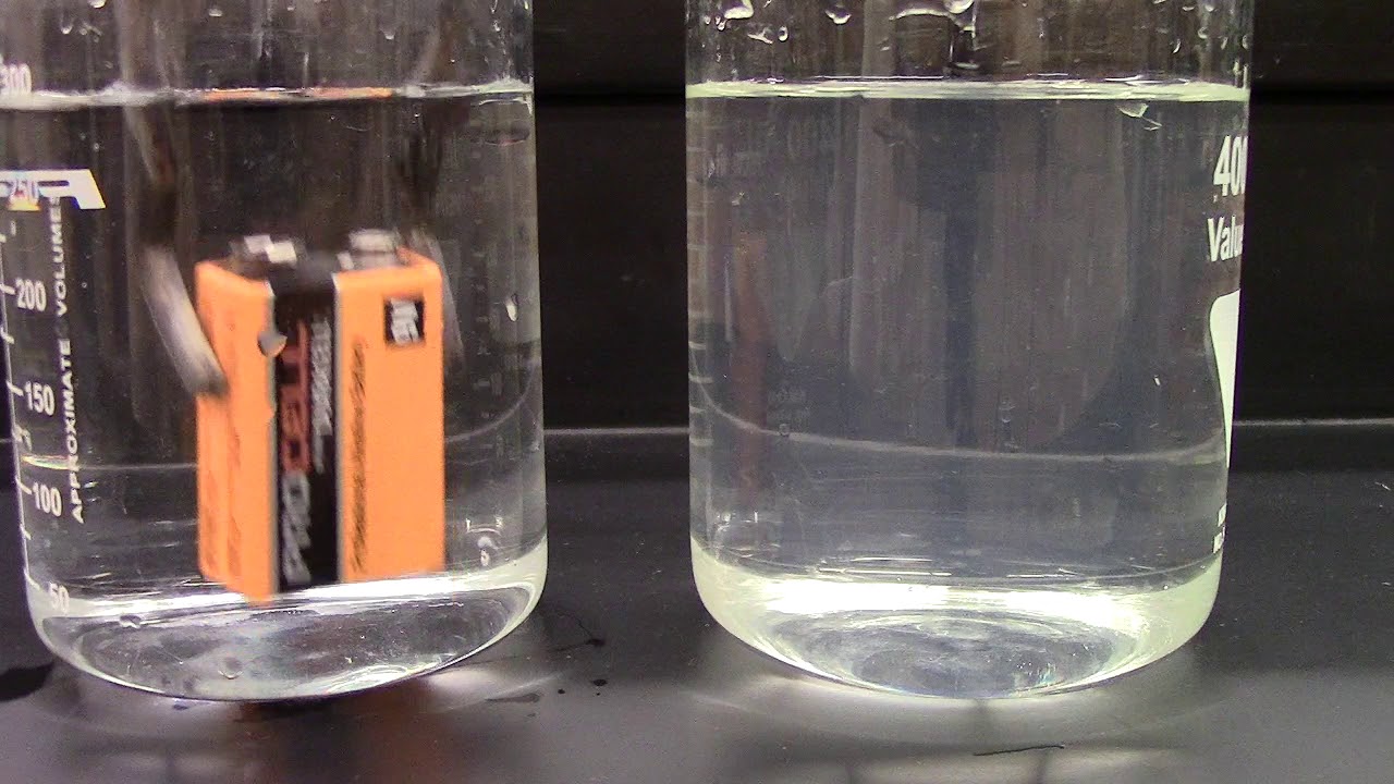 Simple Electrolysis of water - YouTube