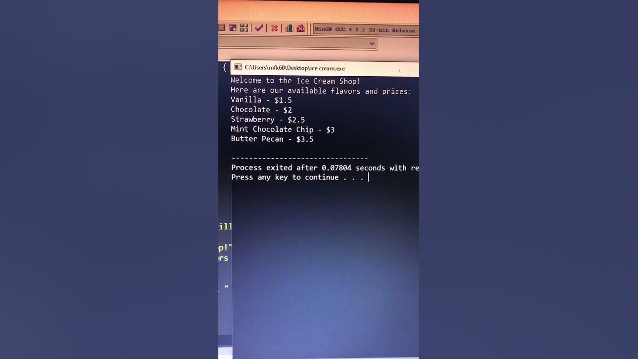 Ice Cream Shop Output C Coders Codingninja Codemasters Codinglife Coding Codelife